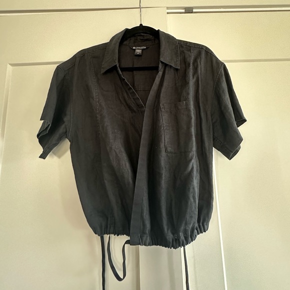 Athleta | Tops | Athleta Crossover Linen Top | Poshmark